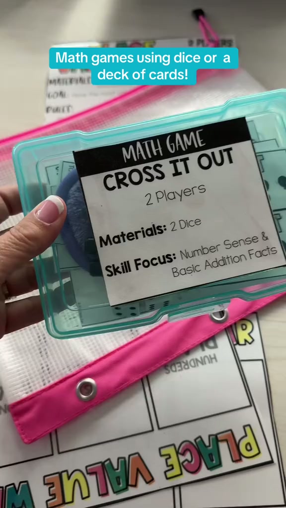 Transform math centers with simple card and dice games