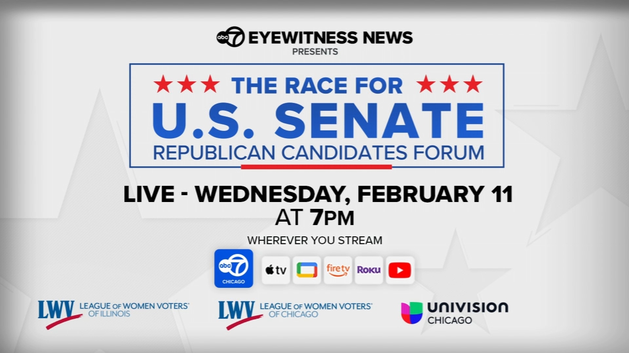 ABC7 Chicago broadcasting 2026 Republican US Senate primary forum