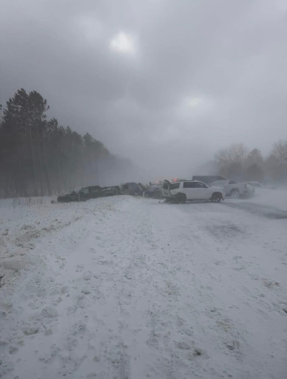 Update: M-28 reopens after multi-car pileup