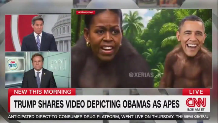 Trump’s friend slams president’s ‘vile racist’ post about Obamas