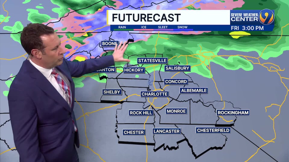 Friday afternoon's forecast with meteorologist Keith Monday