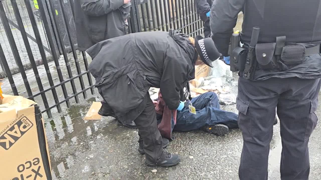 'Take Back Power' protesters arrested outside Palace of Westminster