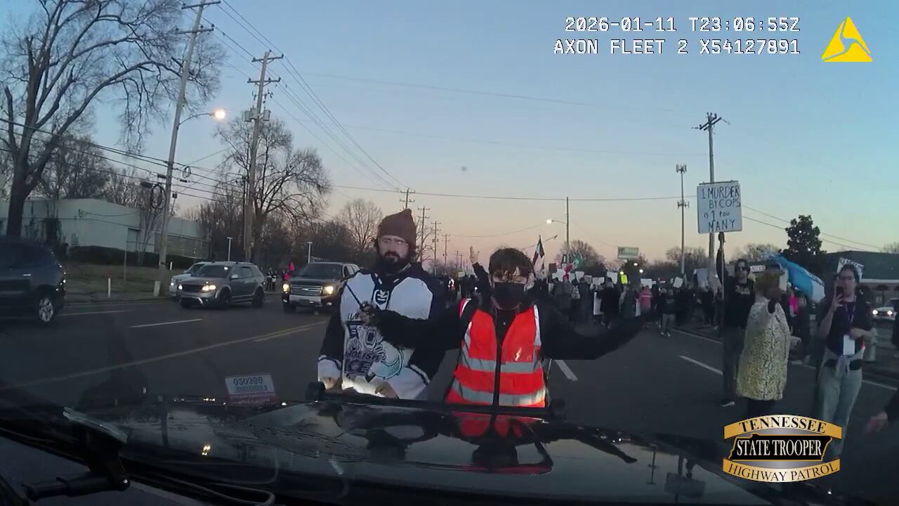 THP releases new dashcam video from anti-ICE protest incident