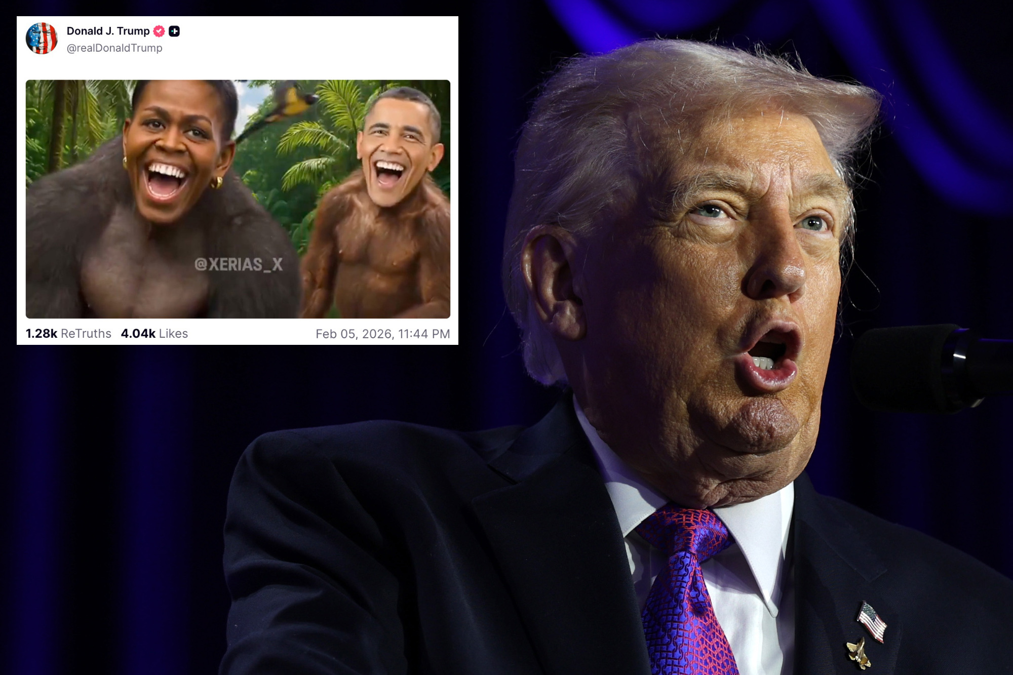 White House deletes video showing Obamas as apes after key ally ...