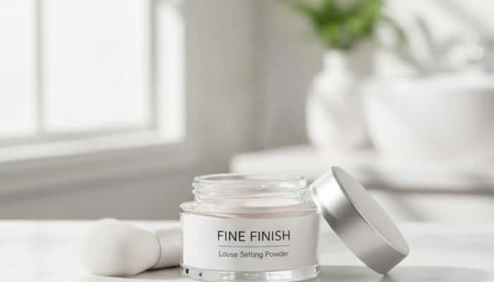 Loose setting powders for a flawless finish