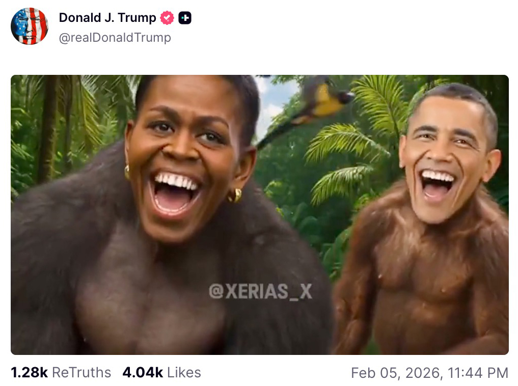 White House deletes video showing Obamas as apes after key ally ...