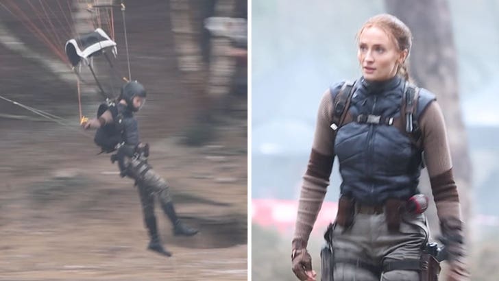 Sophie Turner brings Lara Croft to life by doing her own stunts while ...