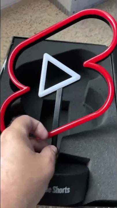 YouTube shorts: unboxing the official light up your shorts neon lamp