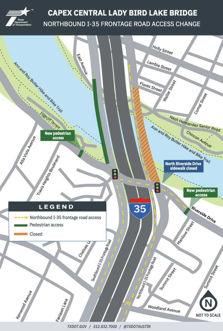 I-35 expansion tees up years-long closure over Lady Bird Lake next week
