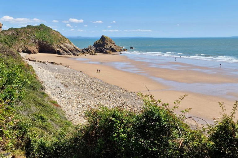The secluded Welsh beach with stunning views totally worth the 150-step ...
