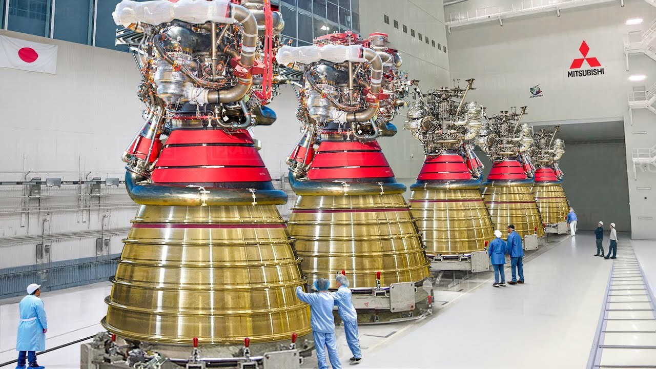 Mitsubishi's process for manufacturing large rocket engines in Japan