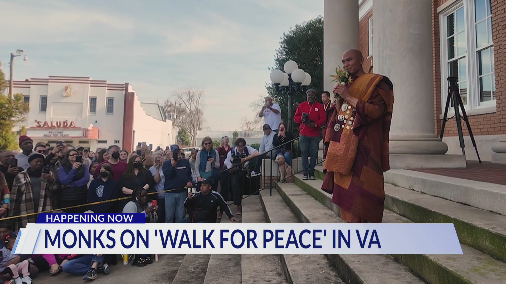 Buddhist monks head to DMV on 'Walk for Peace'
