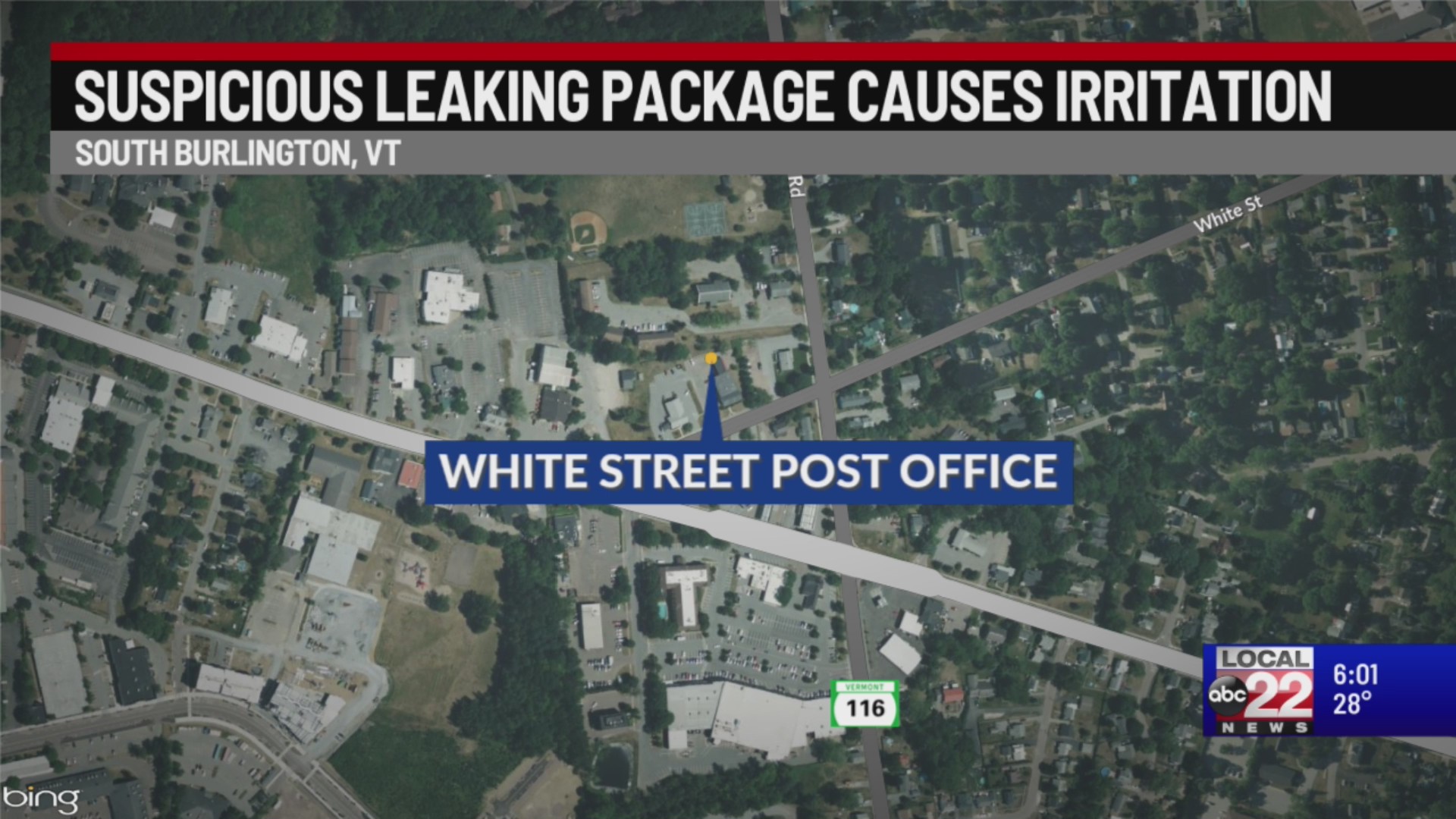 Hazmat response at South Burlington post office
