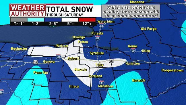 Swath of snow, wind Friday night brings frostbite risk this weekend