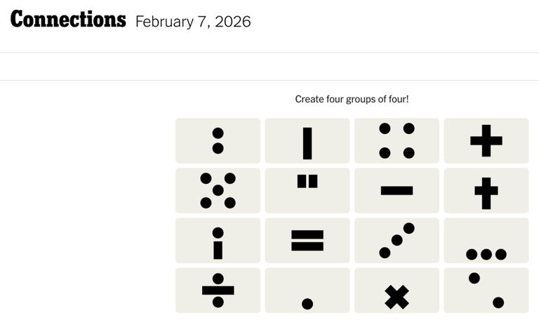 NYT ‘Connections’ hints, clues and answers today, Saturday, February 7 ...