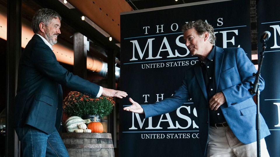 A defiant Thomas Massie takes on the MAGA machine in heated Kentucky ...