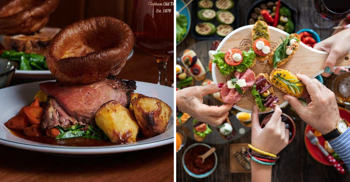 The difference between how Britons eat at home and when eating out