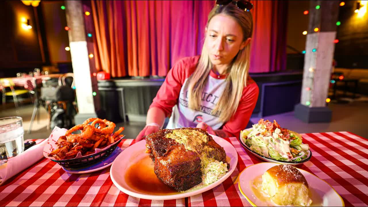 Girl tries Nashville's undefeated 76oz thick steak challenge