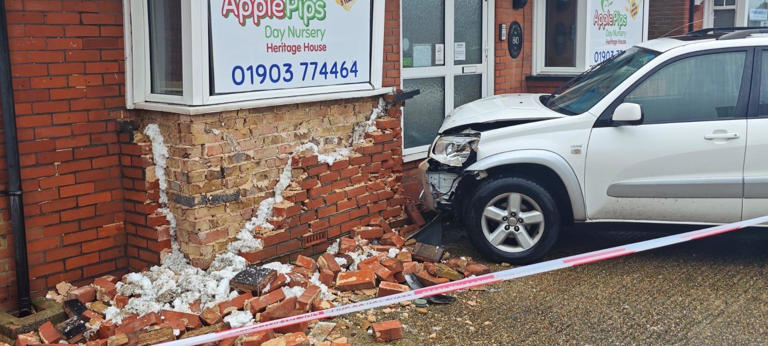 80-year-old woman hospitalised after car crashes into nursery in Rustington