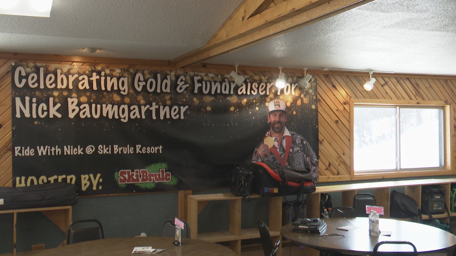 Ski Brule in Iron River celebrates Nick Baumgartner in the Winter Olympics