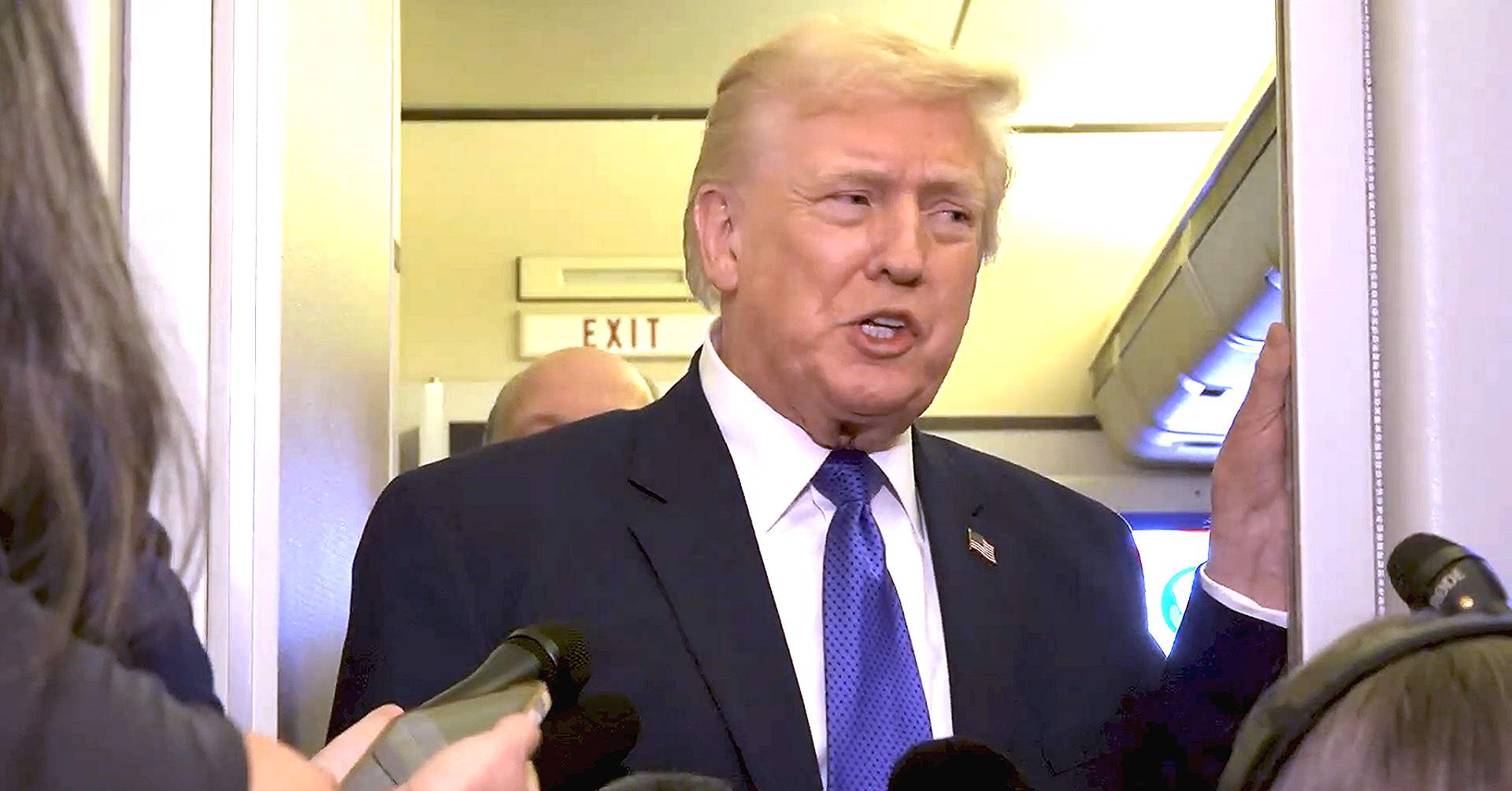 Trump attacks woman reporter on AF1 over claim about 'MAGA base'