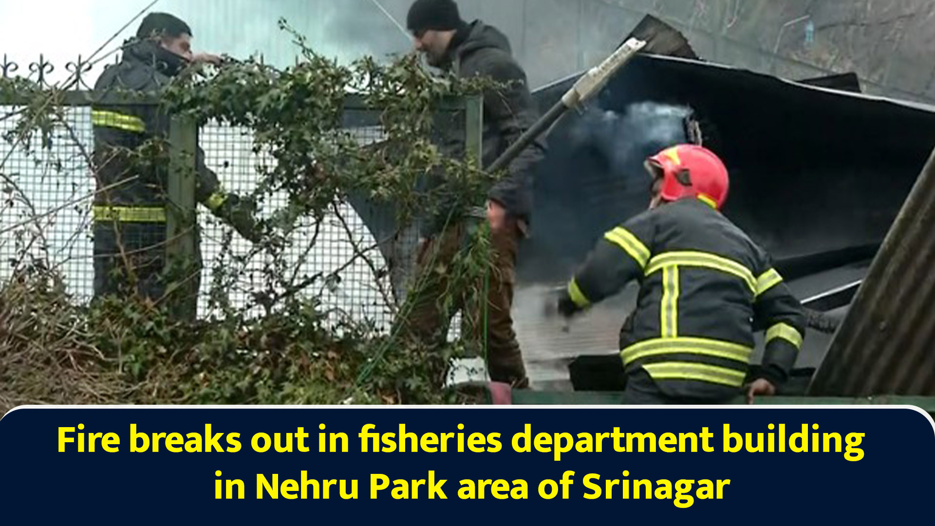 Fire breaks out in fisheries department building in Nehru Park area of ...