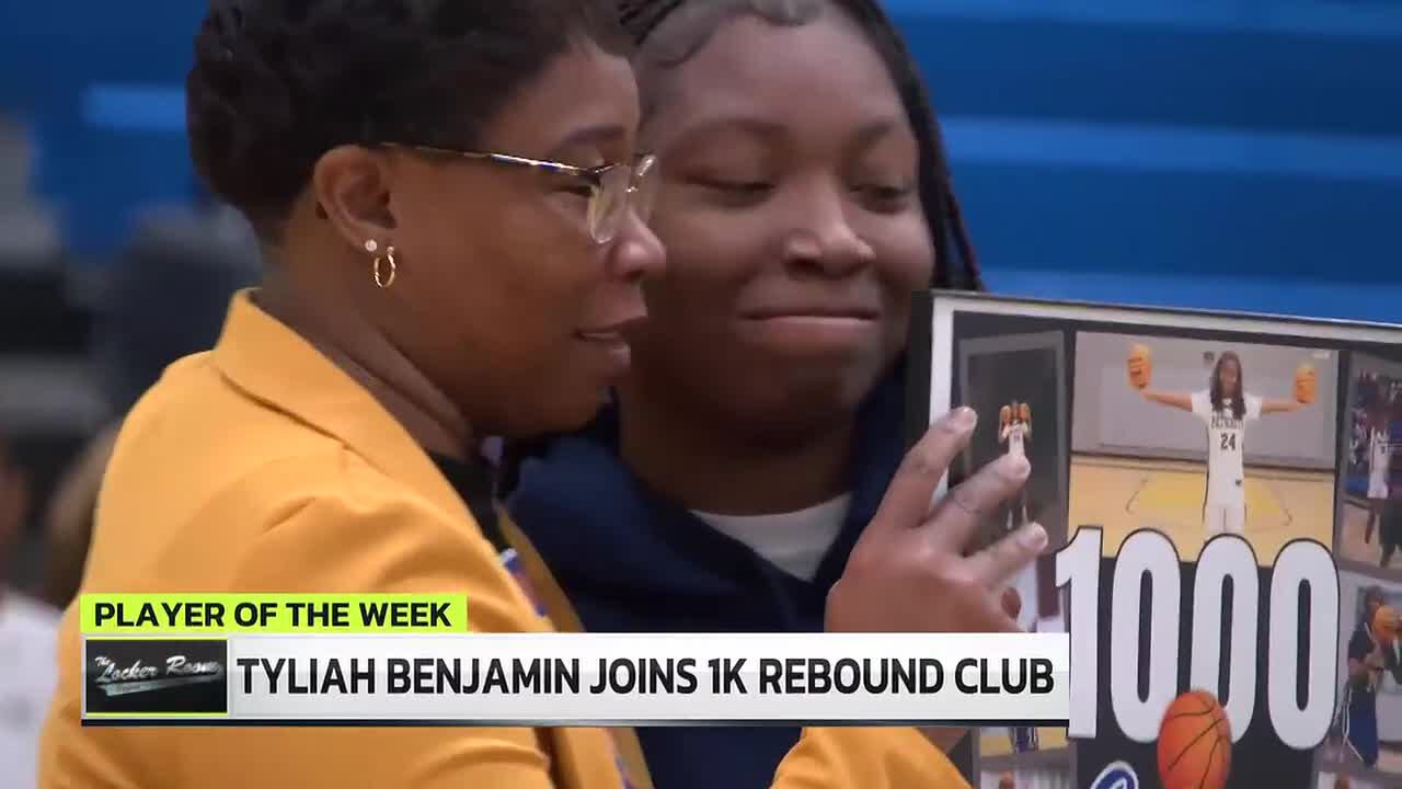 Tyliah Benjamin joins 1,000 rebound club as Patriots win championship