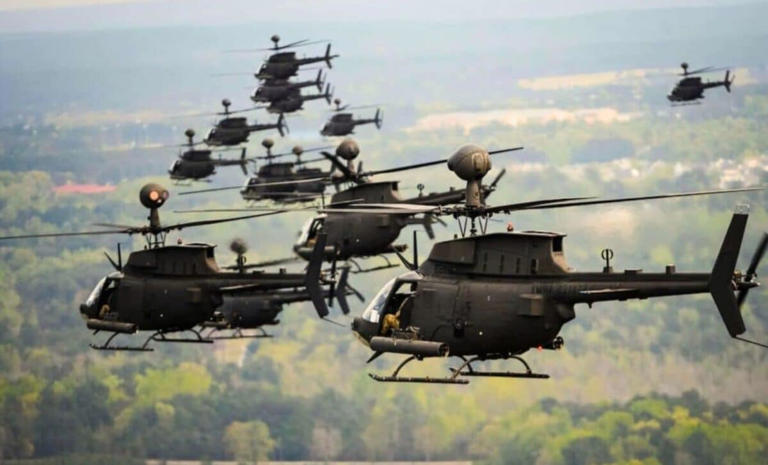The US Army deploys fleet of 32 helicopters, breaking record for ...