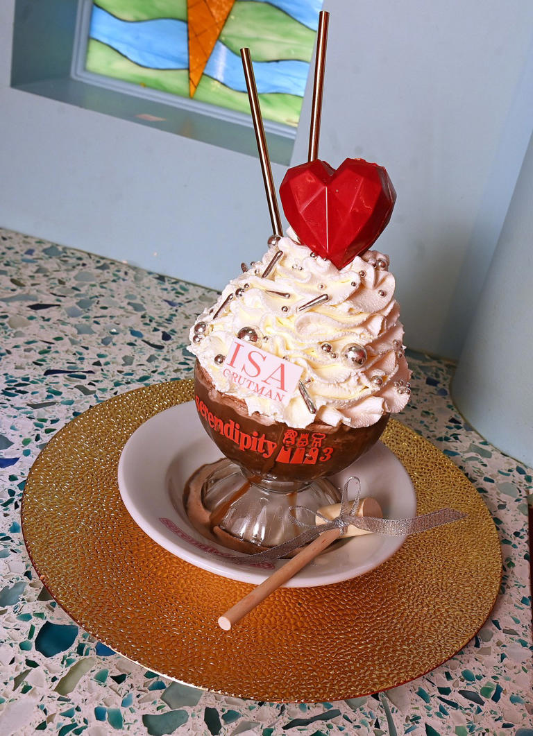 Hot chocolate with ice? Serendipity 3 serving Valentine’s Day dessert ...