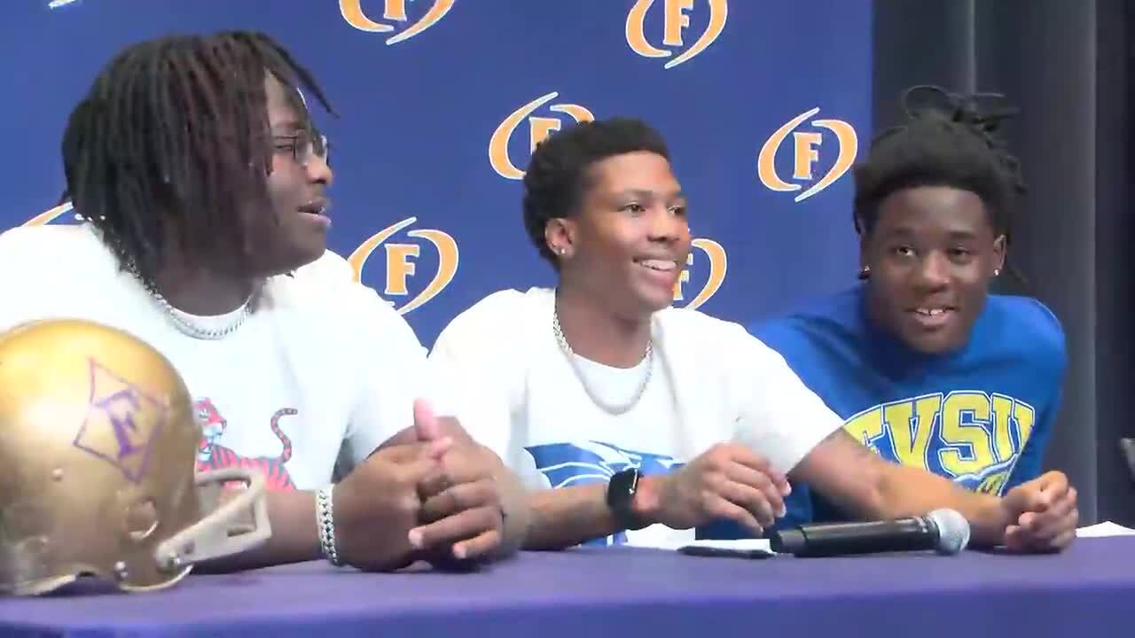Three Fitzgerald football players sign with colleges