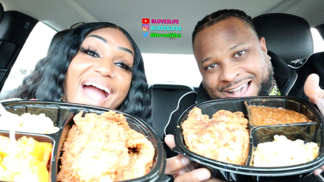 Busy Bee soul food mukbang featuring comfort food favorites
