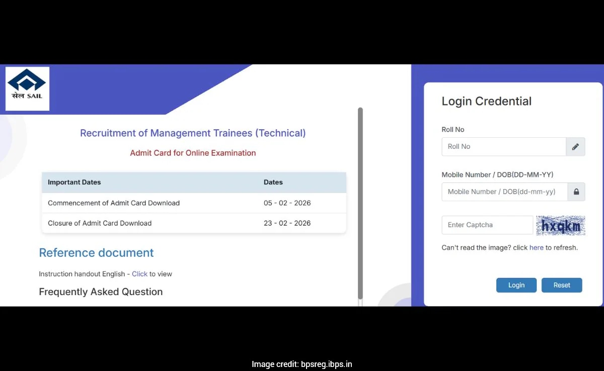 SAIL recruitment 2025 admit card out for management trainee posts ...