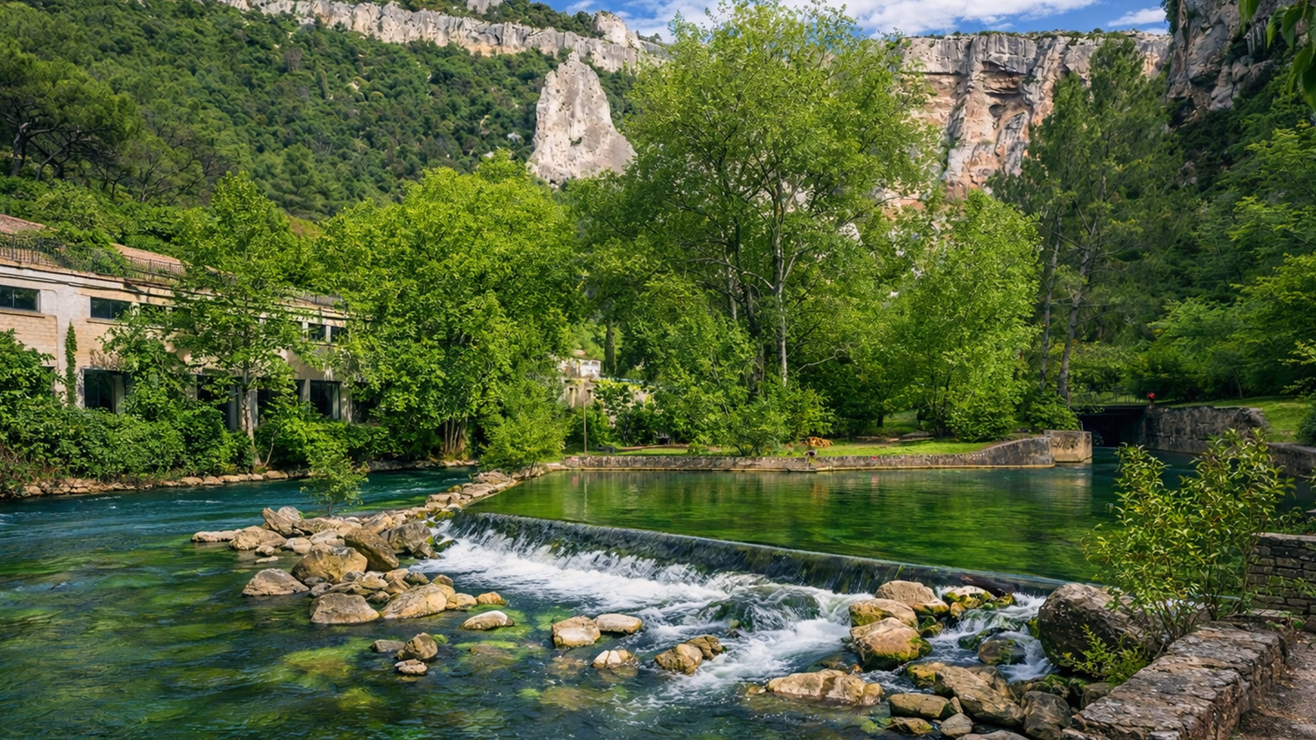 Balade à Fontaine-de-Vaucluse : village secret de Provence en 4K