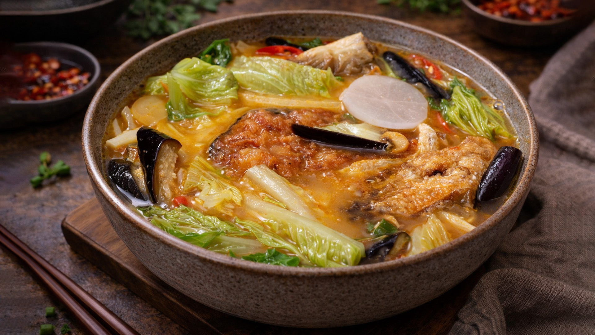 This fish soup is light but full of flavor