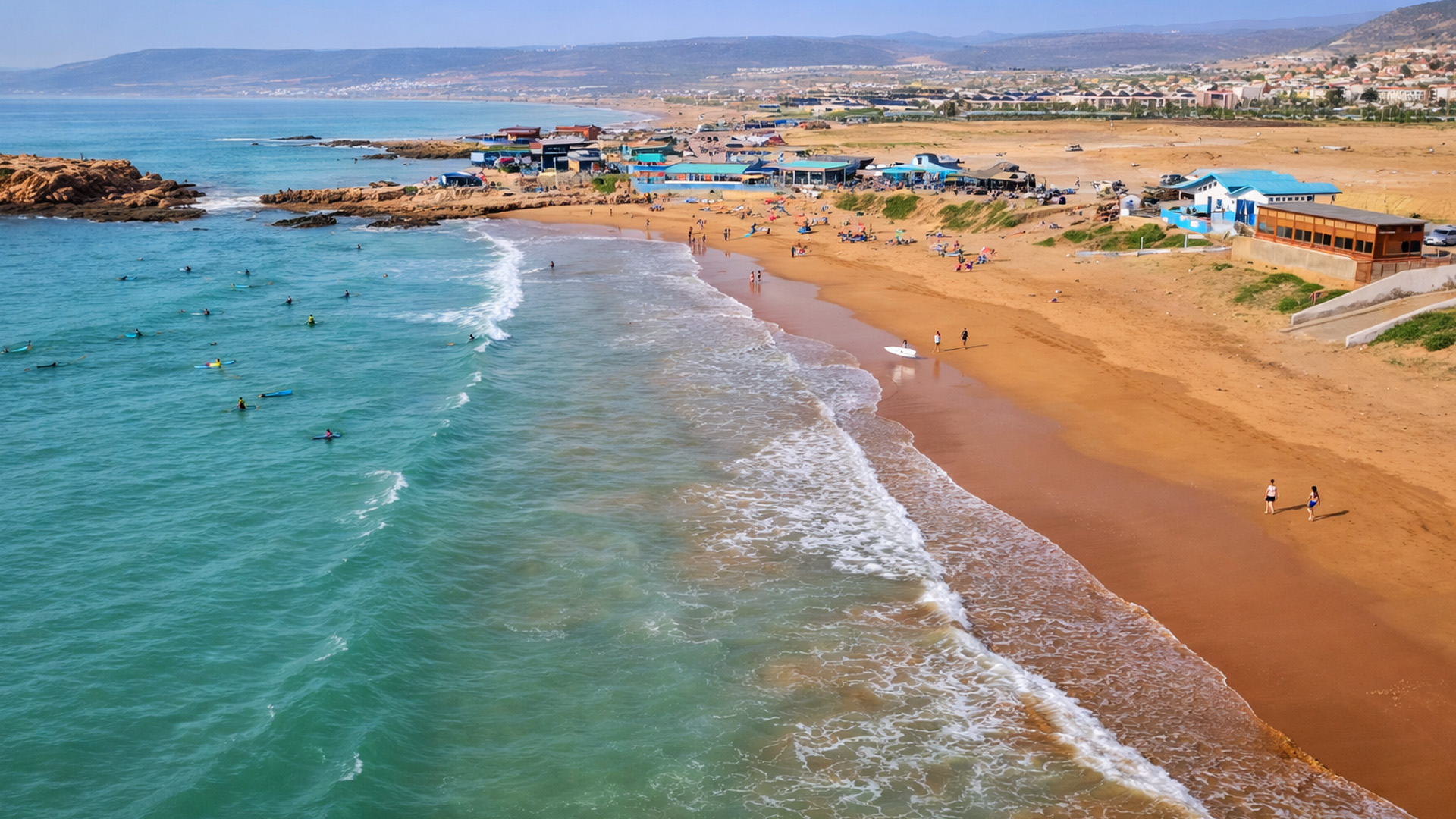 Tamraght no Marrocos recebe o surf relaxante da Praia de Imourane