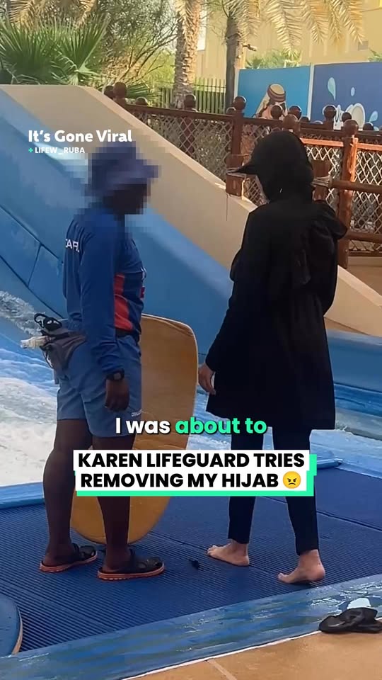 Karen lifeguard removes my hijab