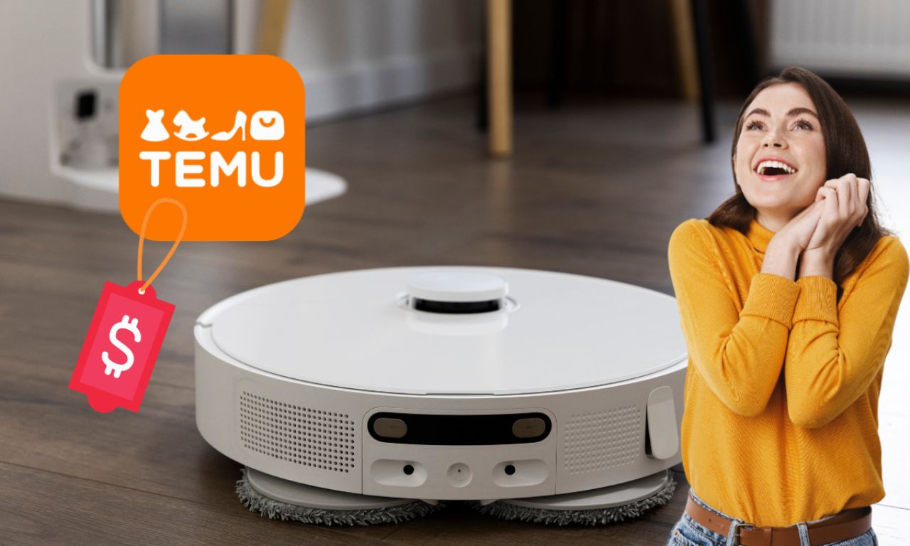 Temu remata aspiradora robot inteligente con función de mopa por menos ...
