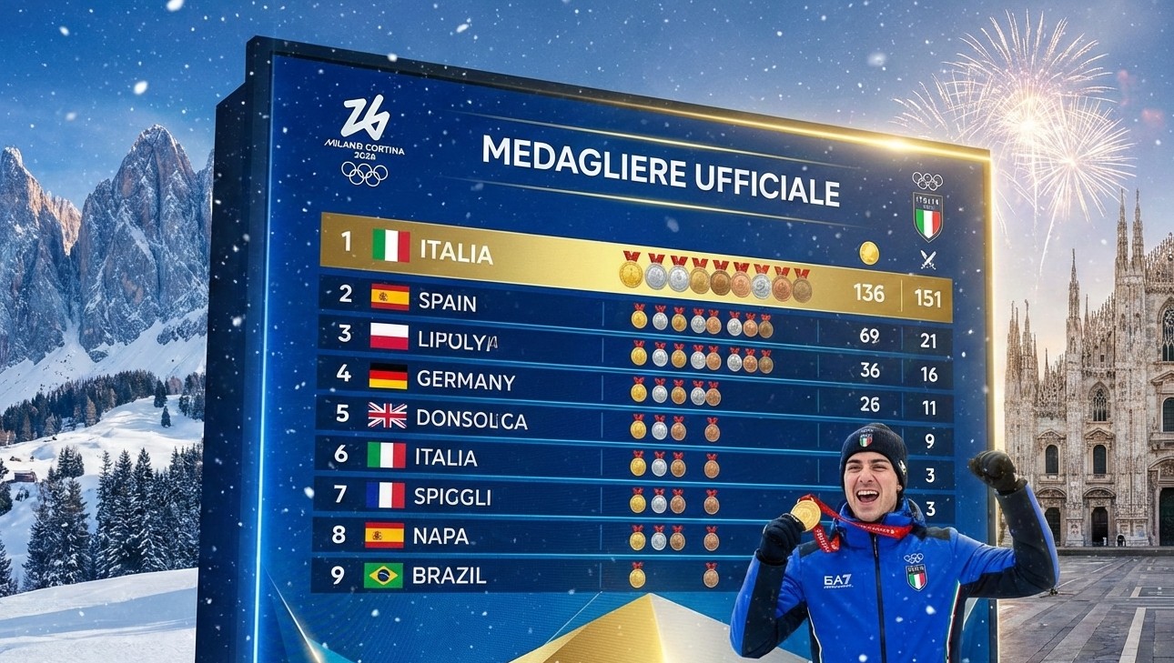 Il medagliere definitivo di Milano Cortina 2026 e i risultati dell’Italia