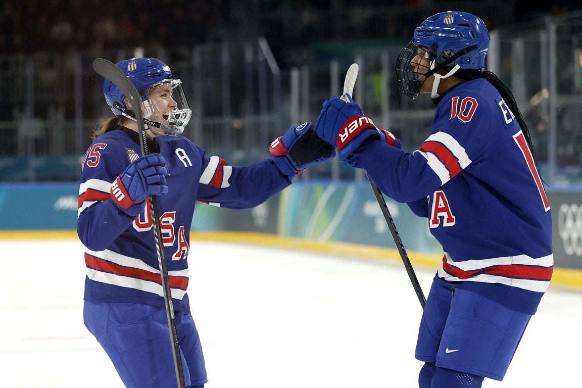 Iconic photos capture Alex Carpenter and Hilary Knight leading Team USA ...