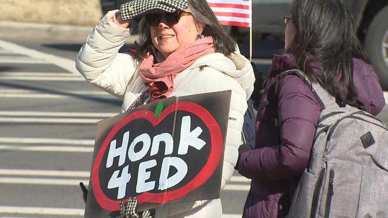 Charlotte teachers rally for better pay and capped healthcare premiums