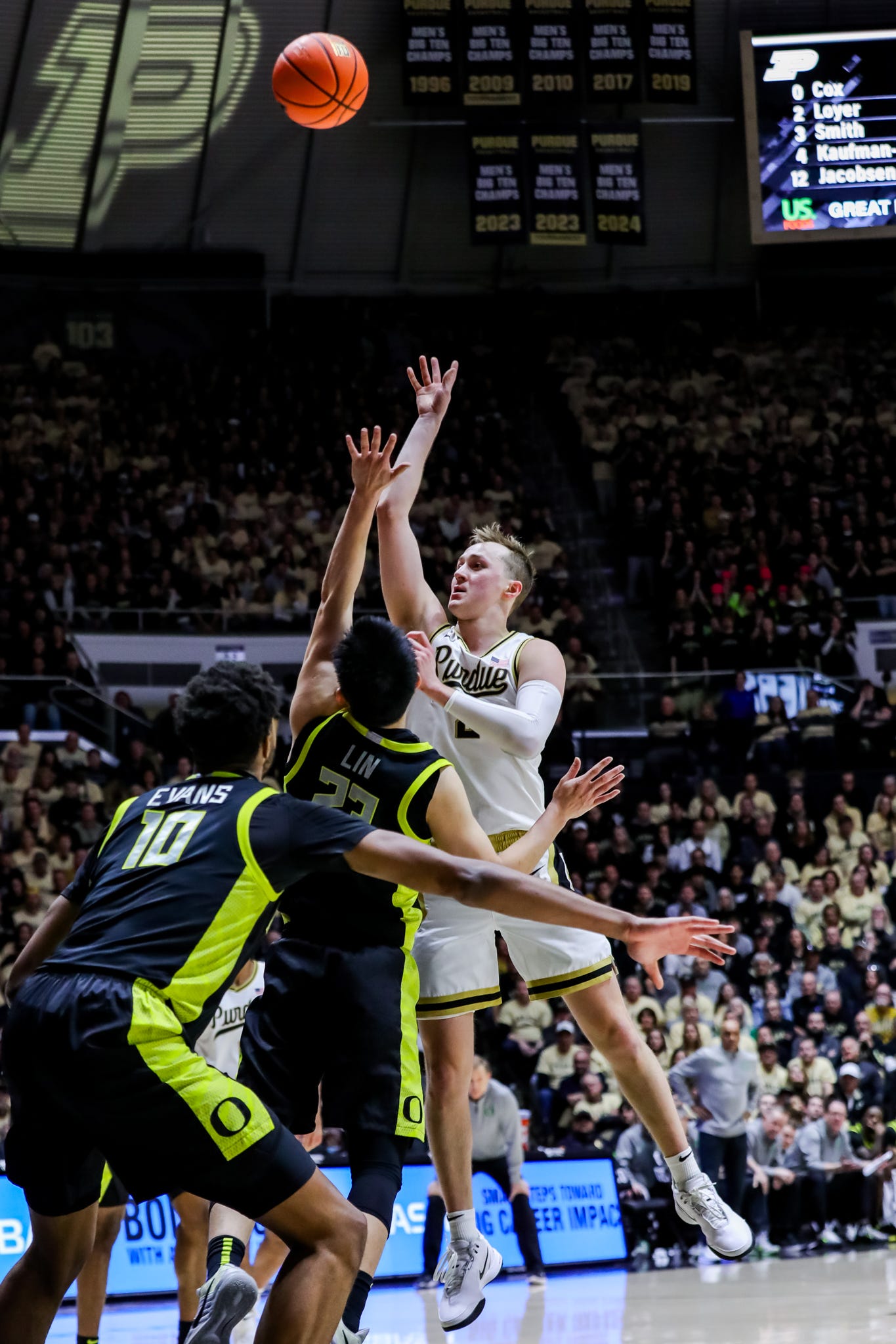 Fletcher Loyer's final minute in Purdue win vs Oregon was big. This ...