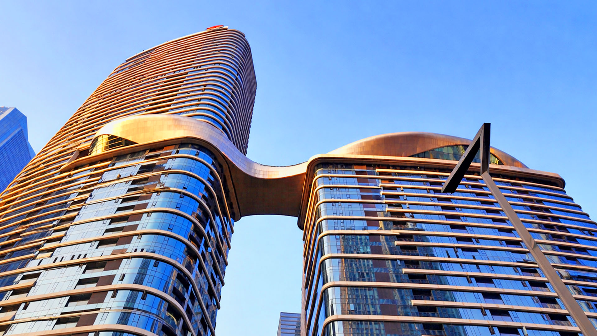 Connected towers seen in China’s city