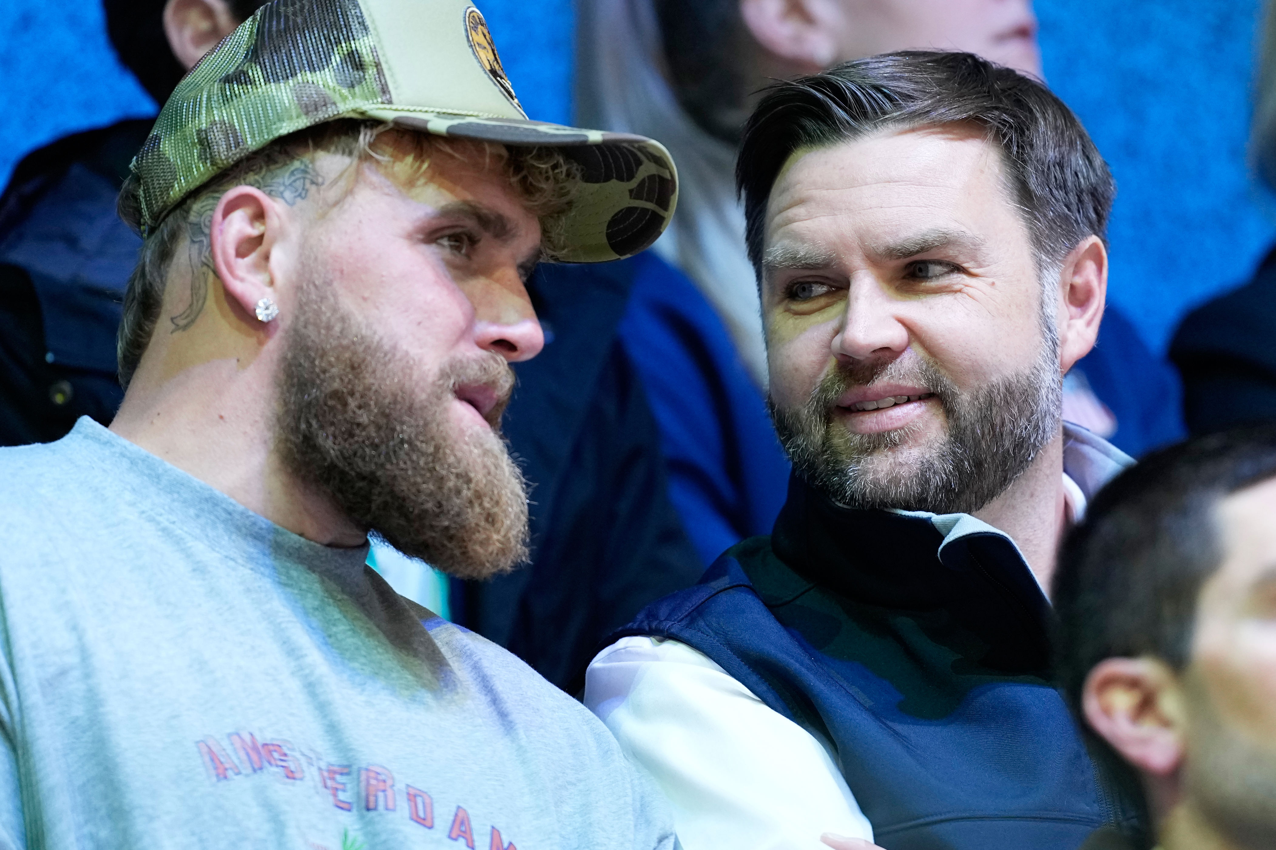 JD Vance, Jake Paul chat it up during US women’s hockey blowout win ...