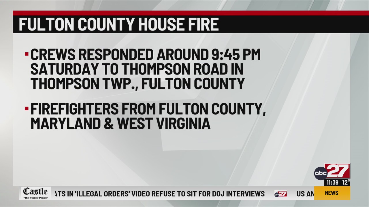 Firefighters respond to Fulton County house fire