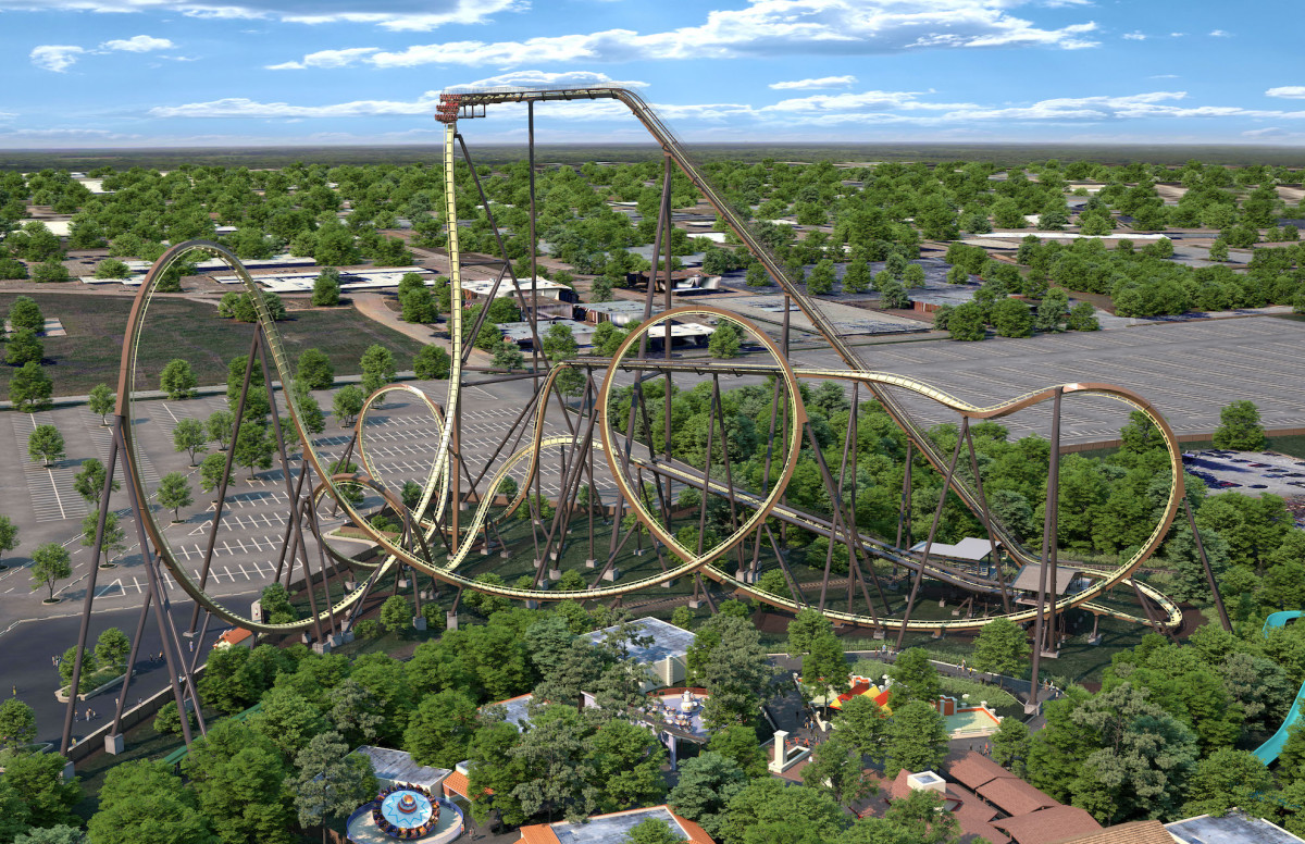 Six Flags Over Texas completes world’s tallest roller coaster loop at ...