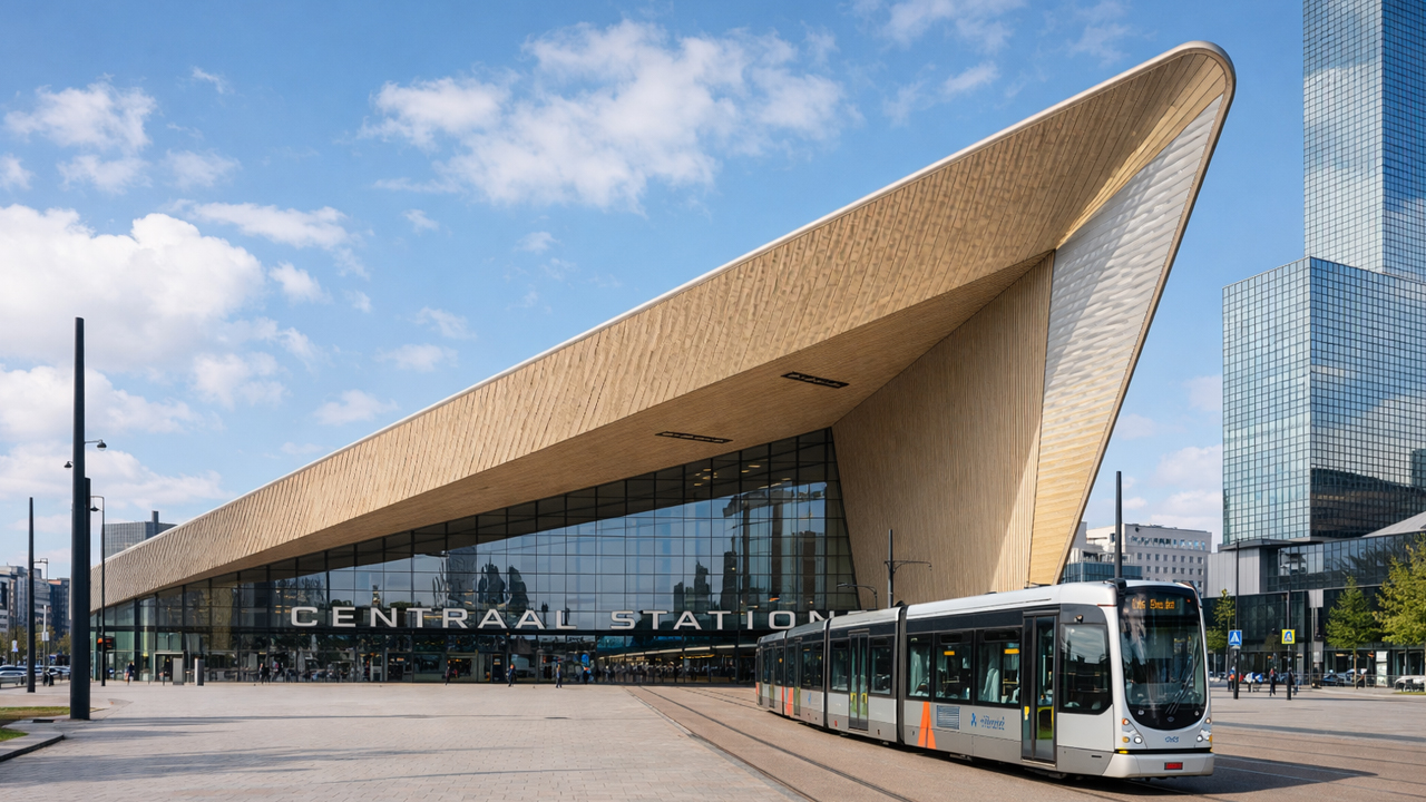 Het moderne stadsleven rond Rotterdam Centraal