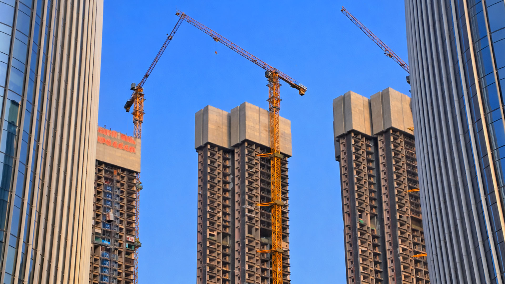 Nueva construcción de rascacielos en China