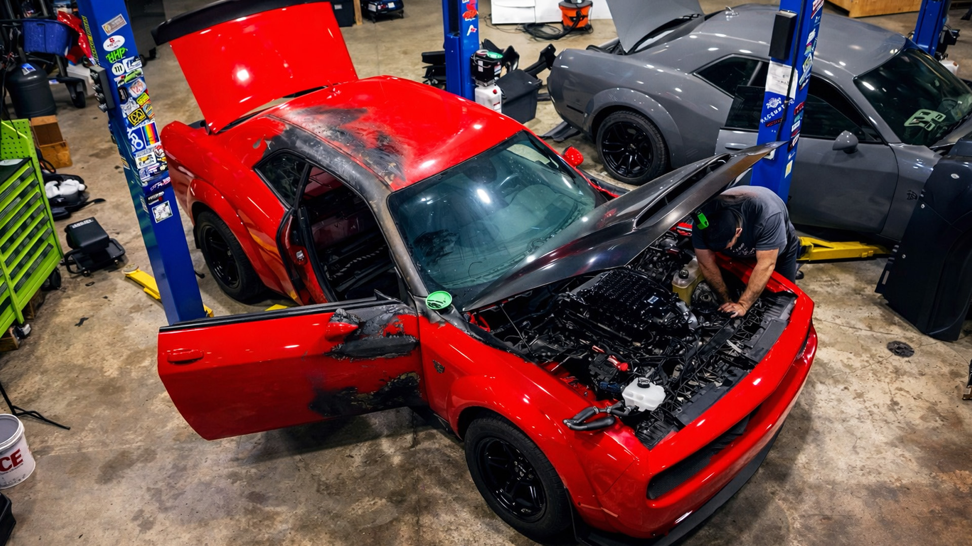 Rebuilding a car destroyed by fire and electrical failure