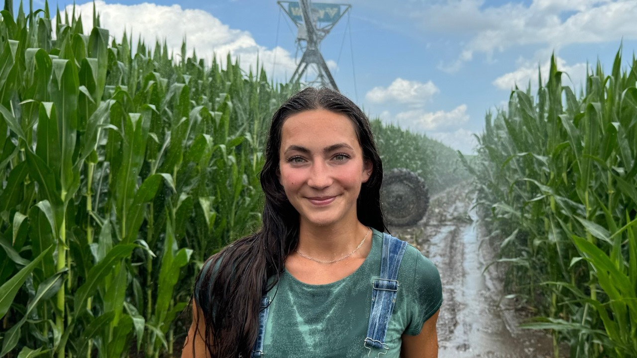 Soaked and smiling in the field