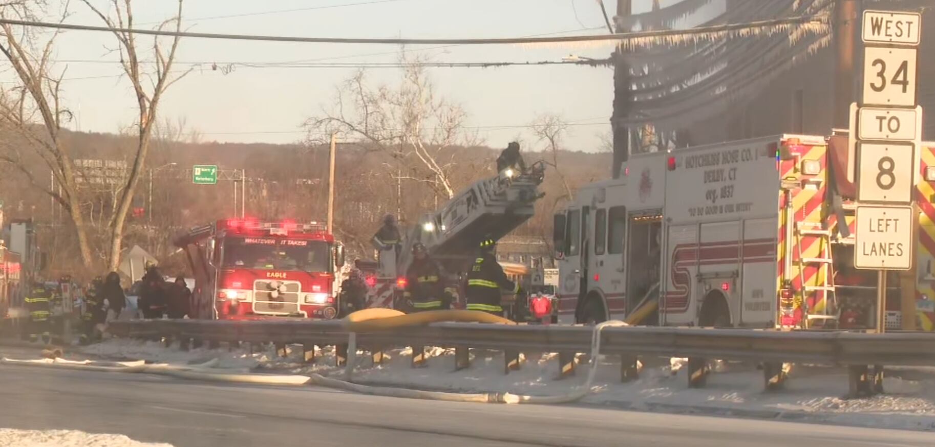 3-alarm fire in Derby displaces 7 residents, firefighter hospitalized ...